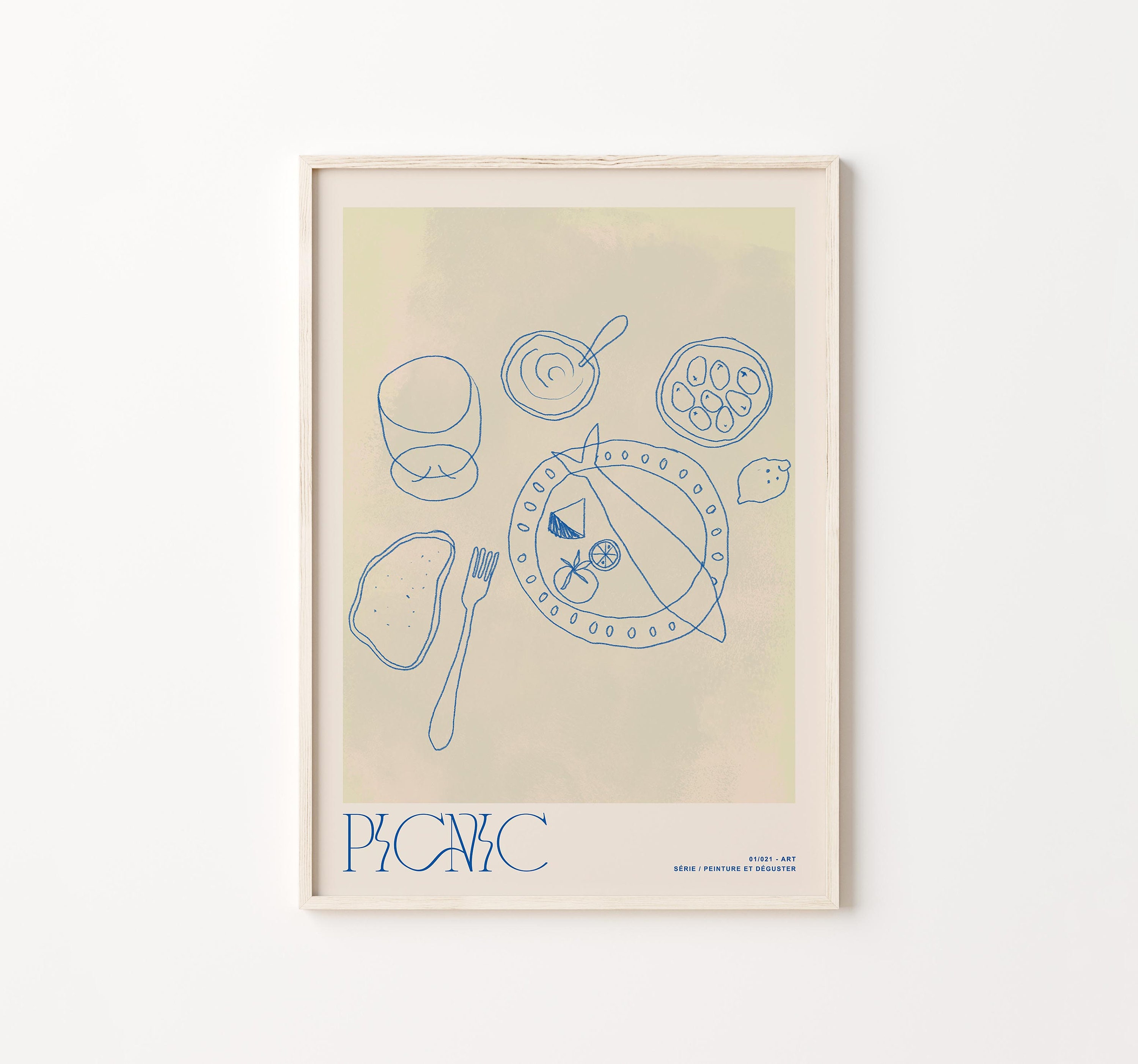 Food Print Digital Download Retro Picnic Poster Modern Kicthen - Etsy