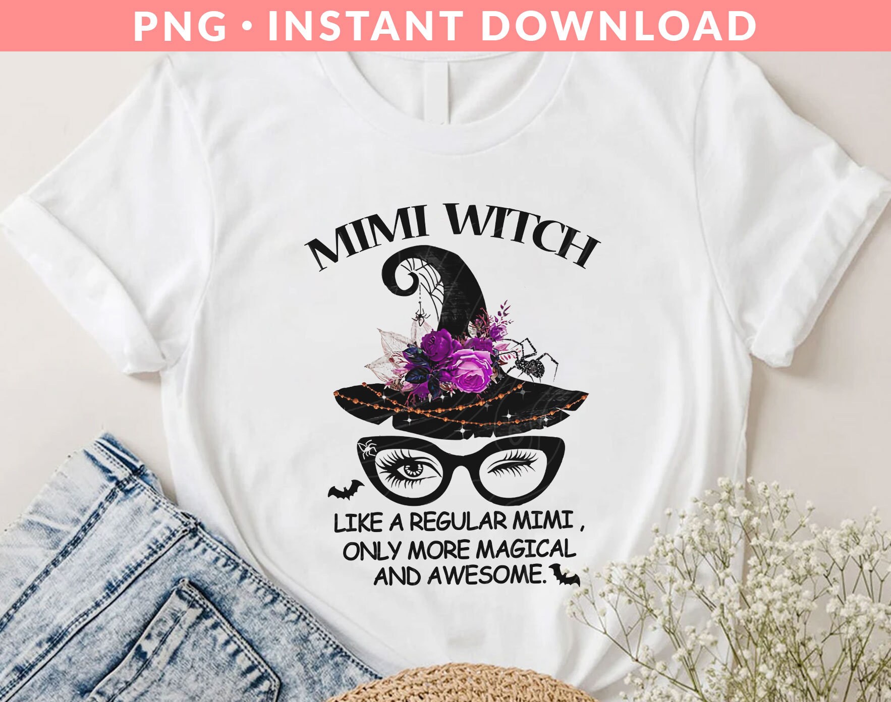Mimi Witch PNG File Grandma Witch Png Halloween Witch Png - Etsy