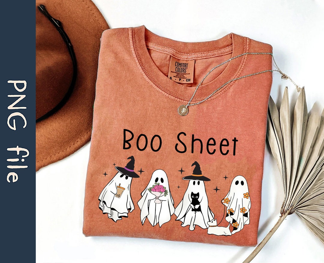 Boo Sheet PNG File, Cute Ghosts Png, Funny Halloween Png, Funny Ghost ...