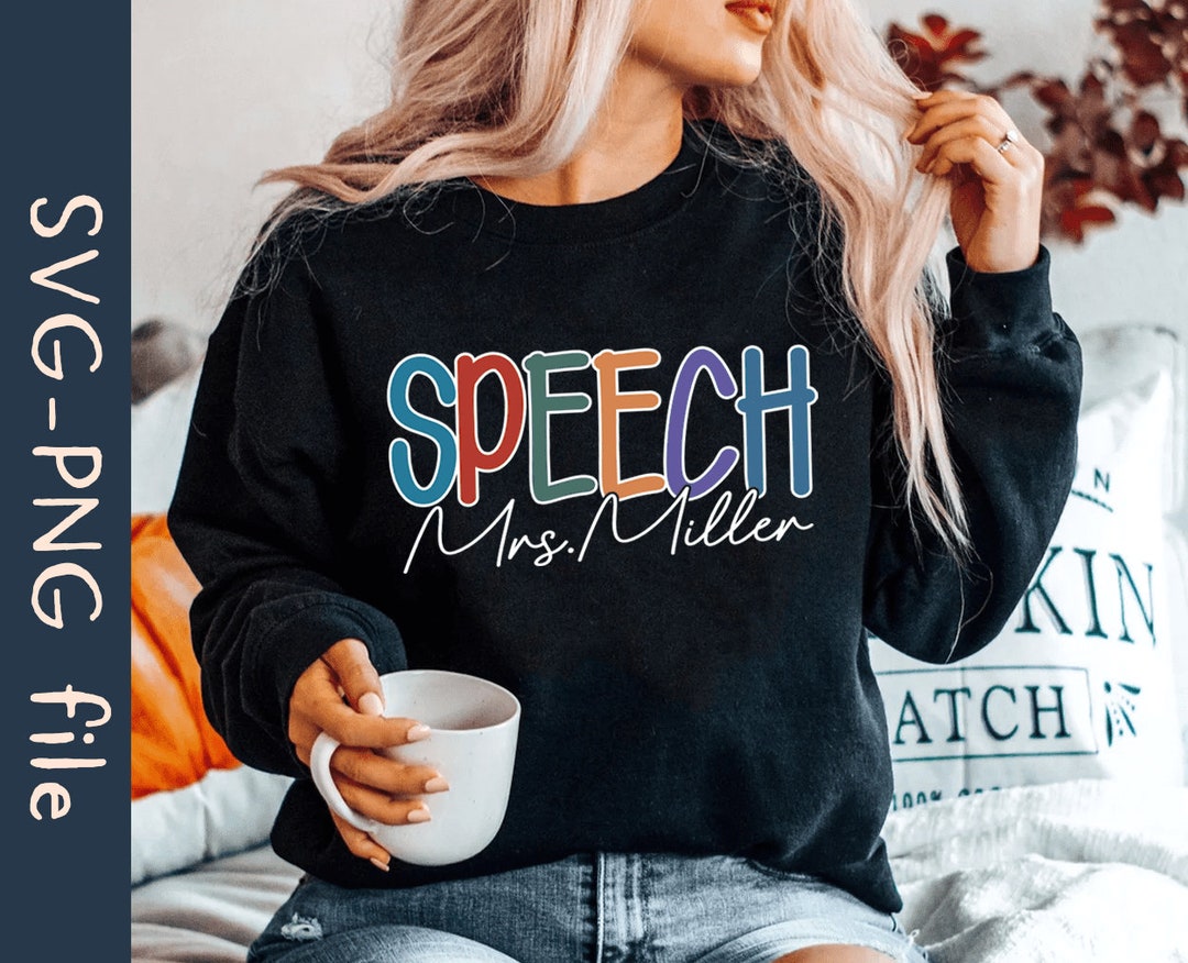 Personalized Speech SVG PNG File, Custom Speech Therapist Svg, SLP Svg ...