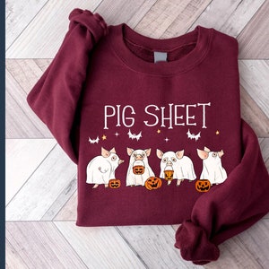 Pig Sheet PNG, Ghost Pig Png, Halloween Pig Png, Funny Pig Png, Fall ...