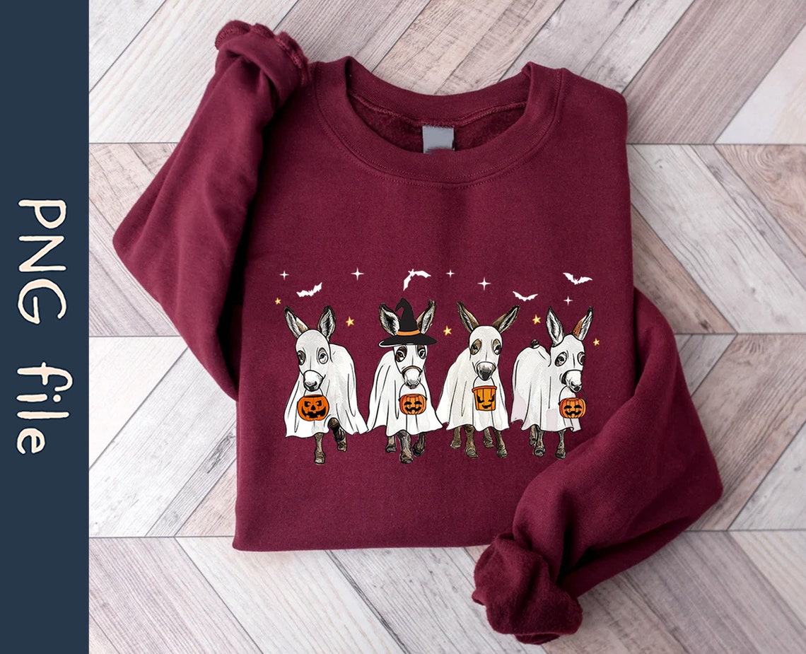 Ghost Donkey PNG, Halloween Donkey Png, Donkey Lover Png, Farm Animal ...