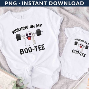 Working on My Boo Tee PNG File, Halloween Boo Png, Gym Png, Ghost Png ...