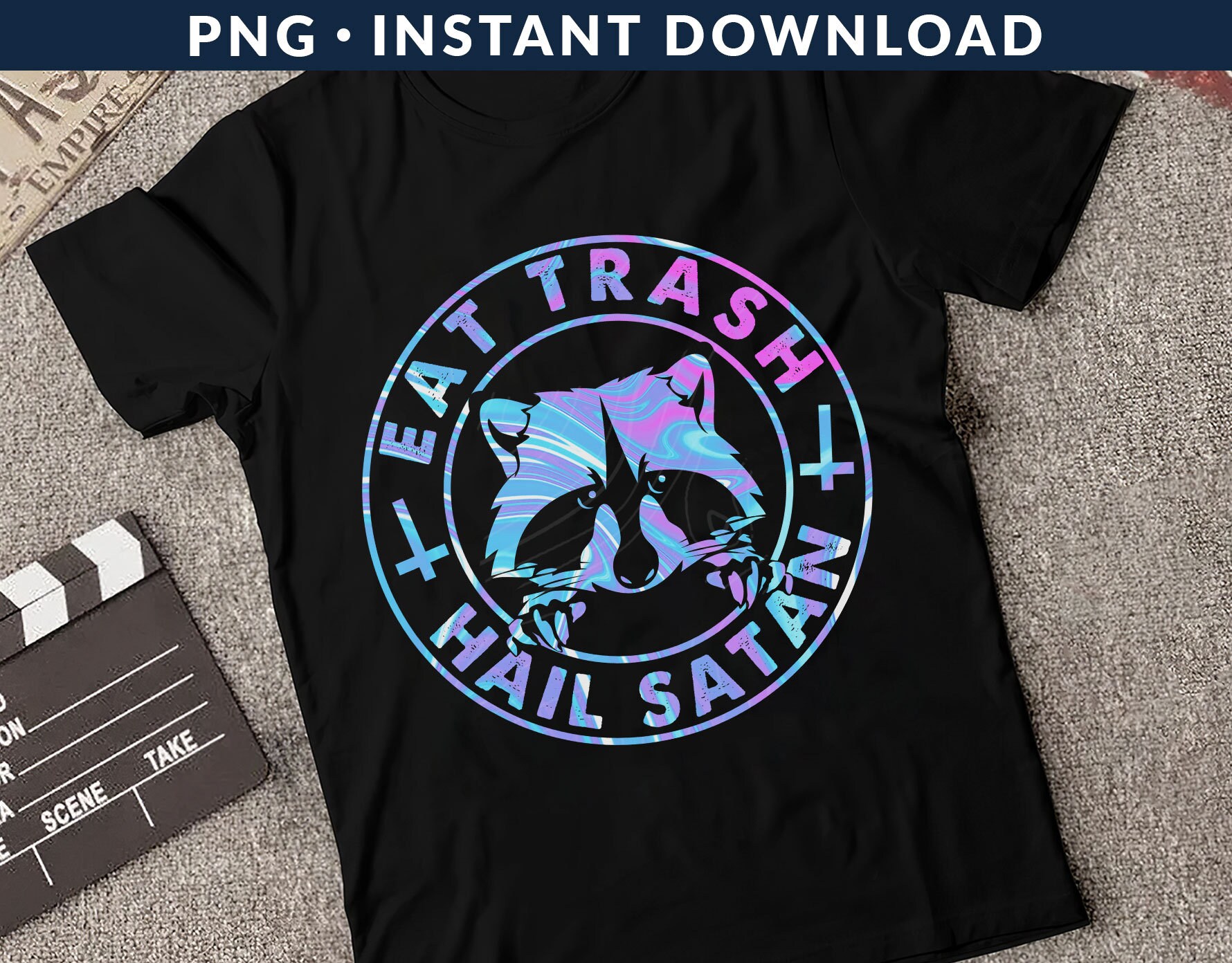 Eat Trash Hail Satan PNG Funny Raccoon Png Raccoon Lover - Etsy