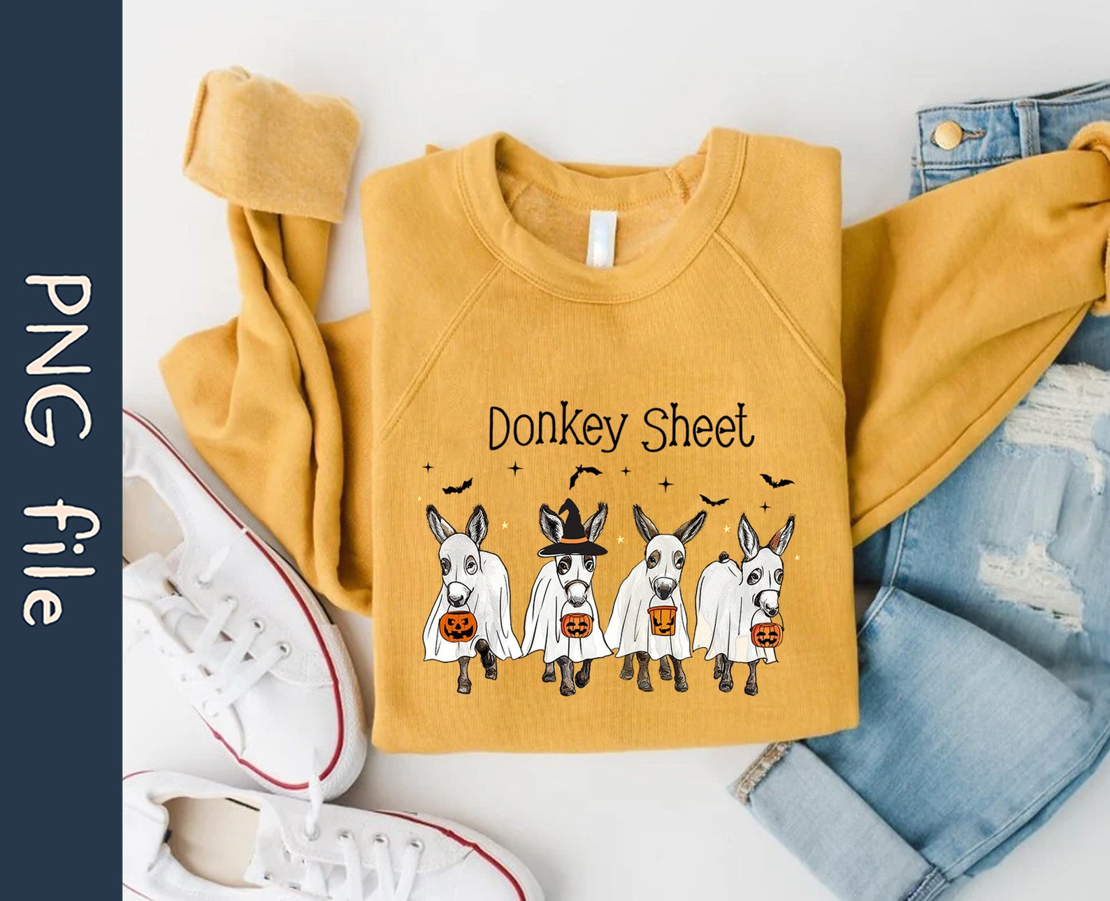 Donkey Sheet PNG, Ghost Donkeys Png, Funny Halloween Png, Donkey Lover ...