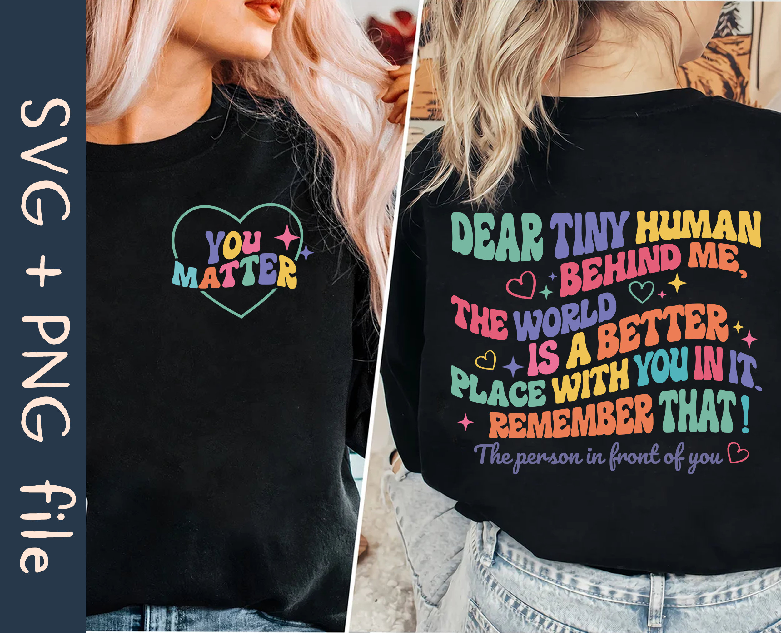 Dear Tiny Human Behind Me SVG PNG File Teacher Appreciation - Etsy