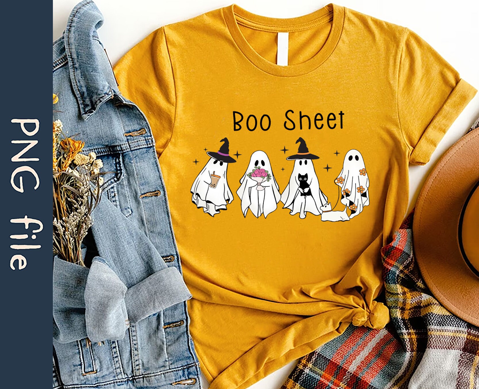Boo Sheet PNG File, Cute Ghosts Png, Funny Halloween Png, Funny Ghost ...