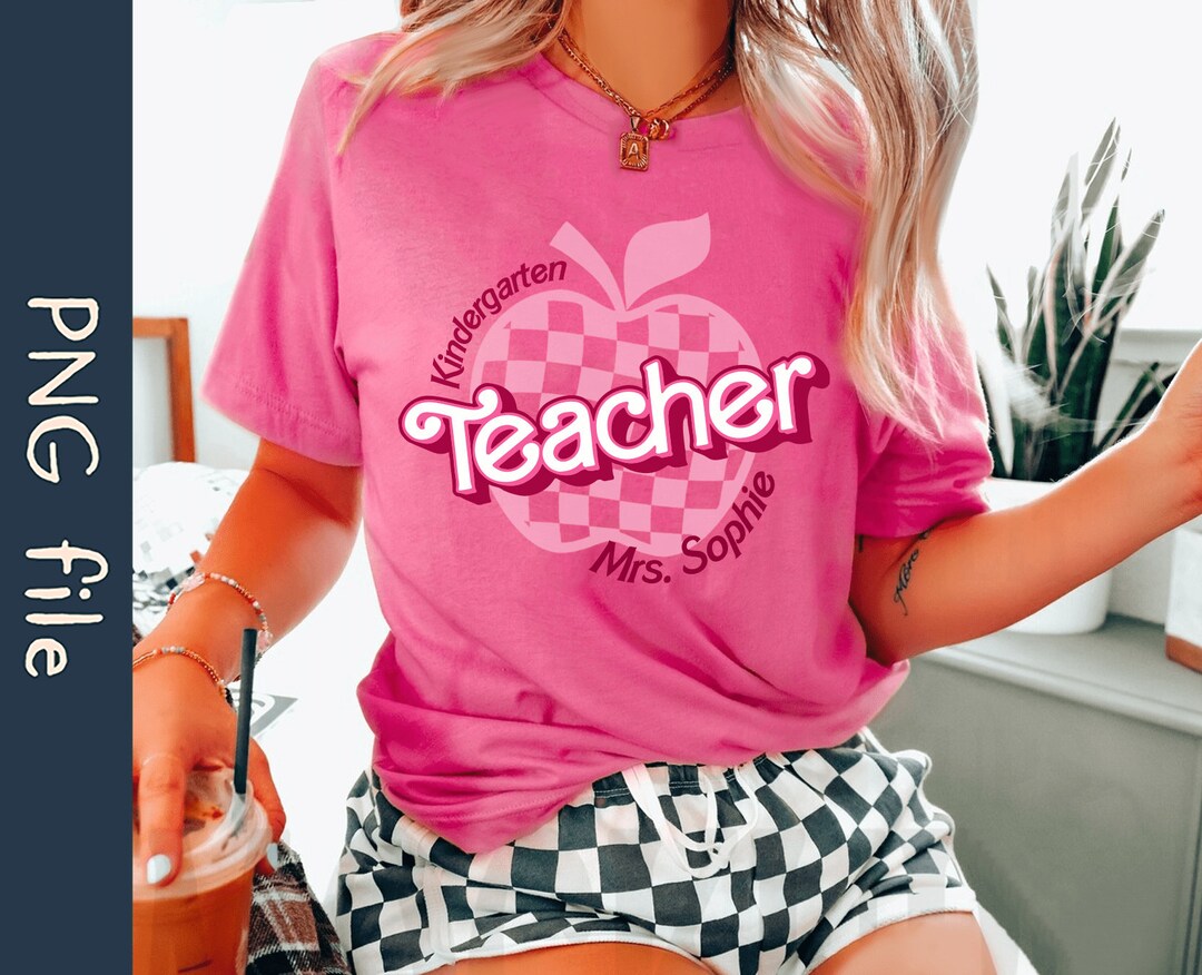 Personalized Teacher Grade PNG, Custom Teacher Name Png, Retro Teacher ...