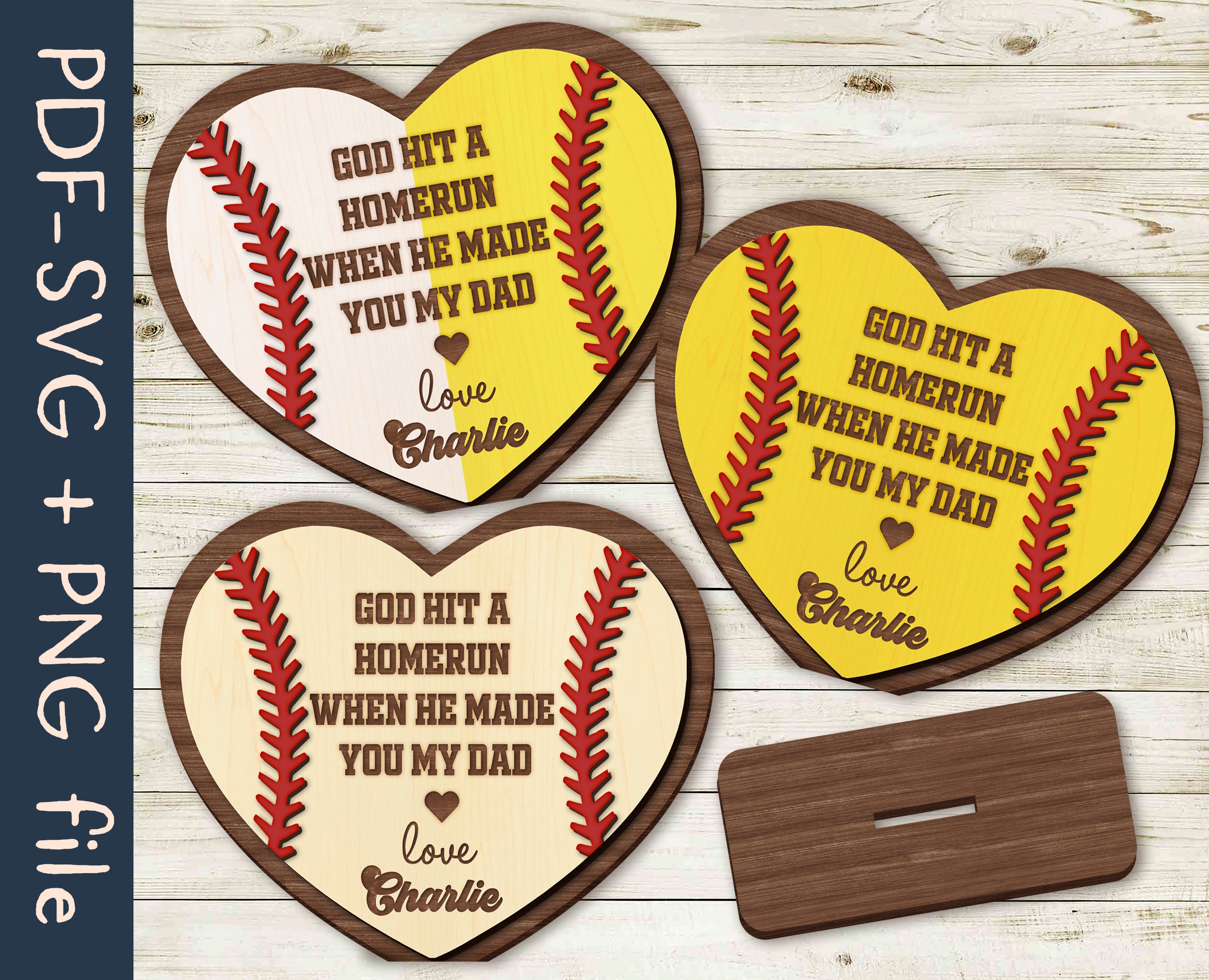 Personalized Baseball Sign SVG, God Hit A Homerun When He Made You My ...