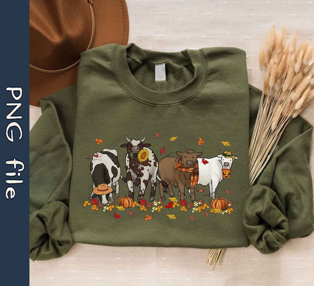 Fall Cows PNG, Thanksgiving Cows Png, Funny Cow Png, Fall Png, Cow ...