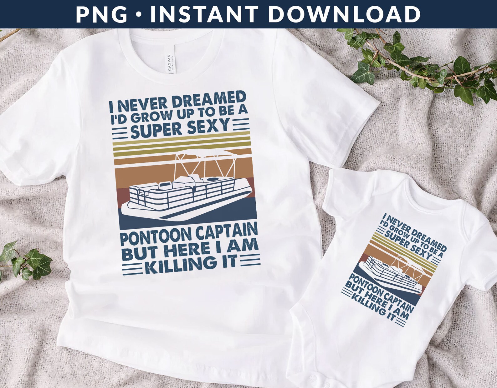 Retro Pontoon Captain PNG File, Funny Pontoon Shirt Png, Pontoon ...