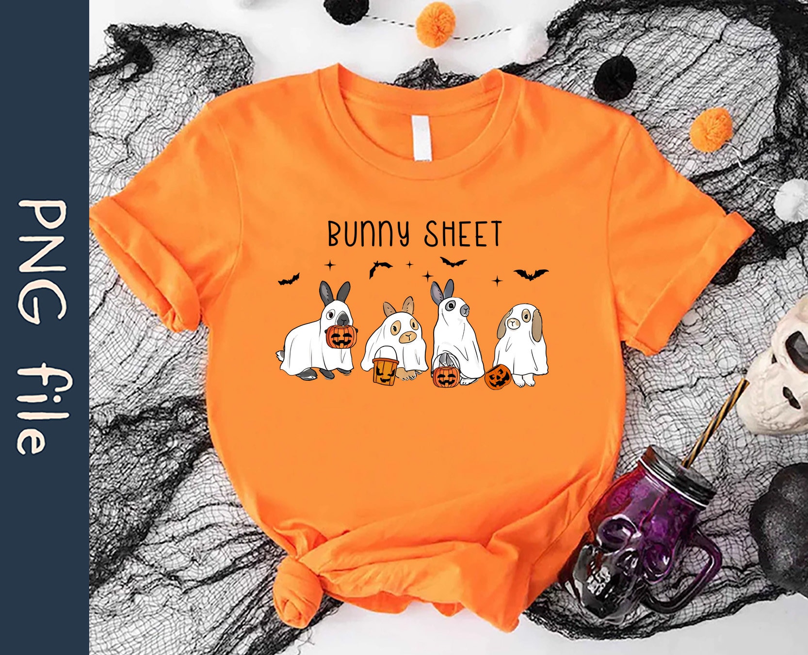 Bunny Sheet PNG, Ghost Rabbits Png, Halloween Rabbit Png, Rabbit Lover ...
