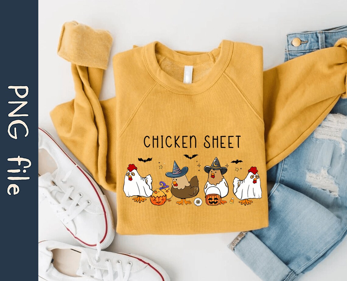 Chicken Sheet PNG, Ghost Chickens Png, Halloween Chickens Png, Fall Png ...
