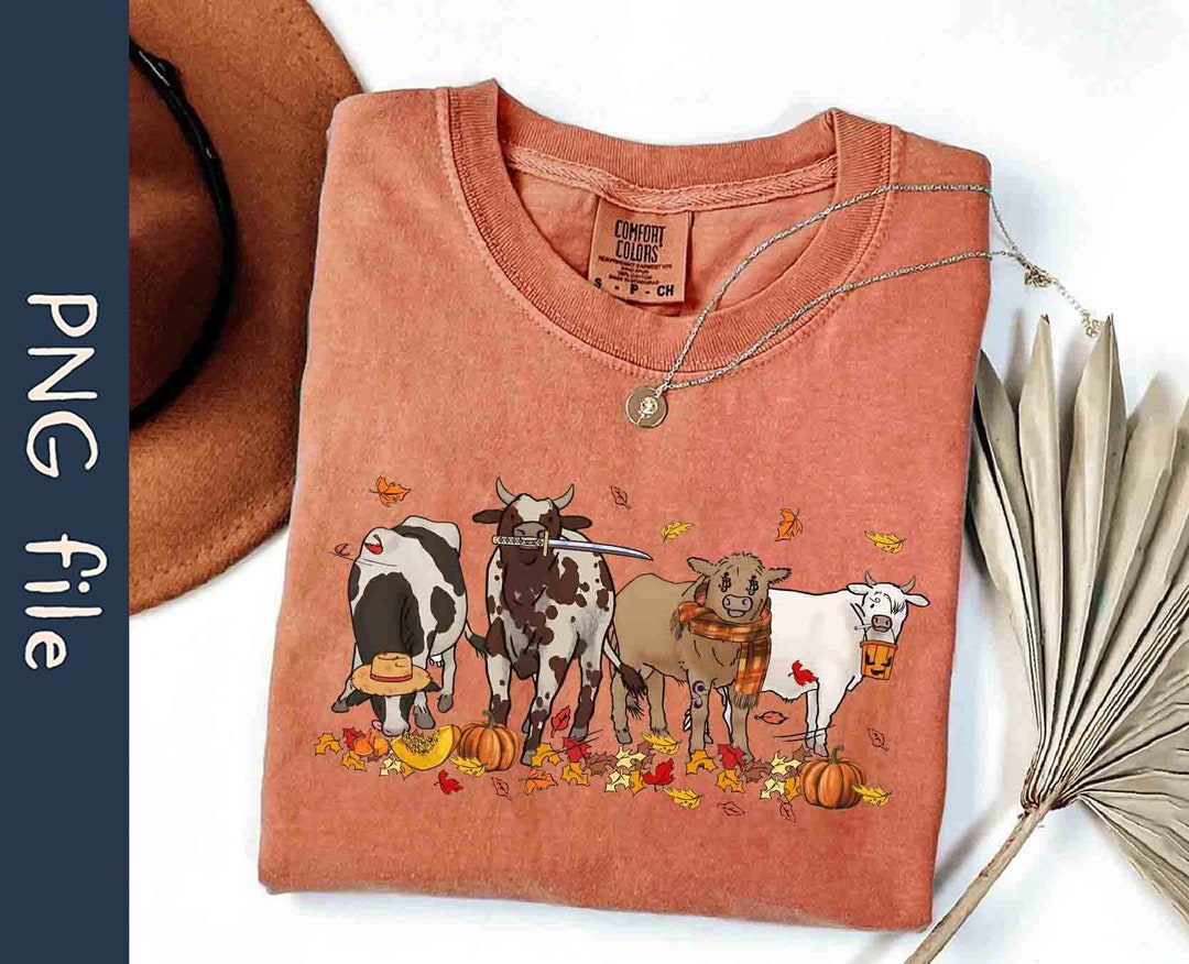 Funny Fall Cows PNG, Thanksgiving Cows Png, Fall Png, Cow Lover Png ...