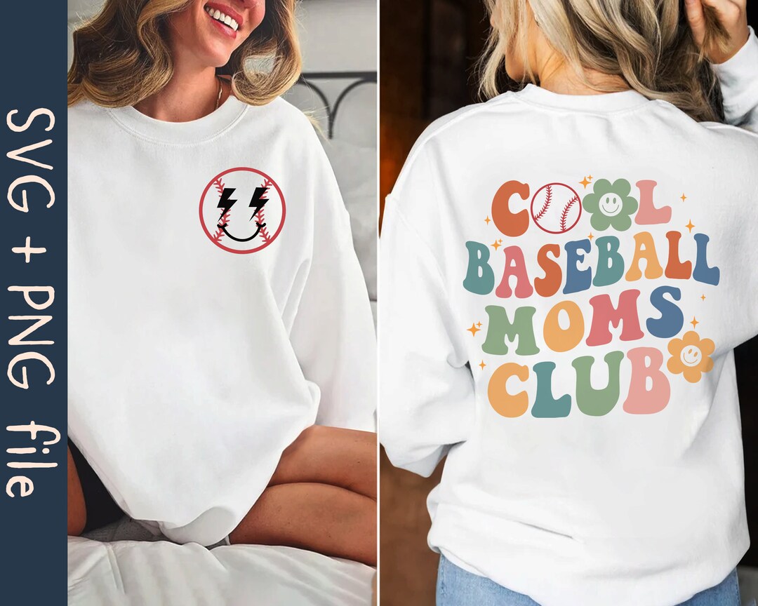 Cool Baseball Moms Club SVG PNG File, Baseball Mama Png, Baseball Mom ...