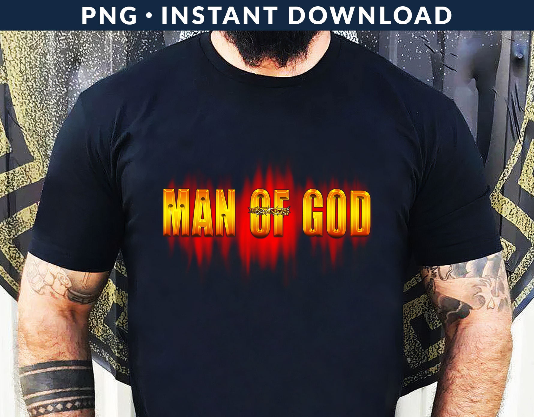 Man of God PNG File, Christian Dad Png, Father's Day Shirt Png, Jesus ...