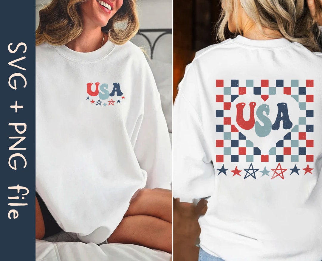 Retro USA SVG PNG File, 4th of July Shirt Svg, America Svg, Patriotic ...