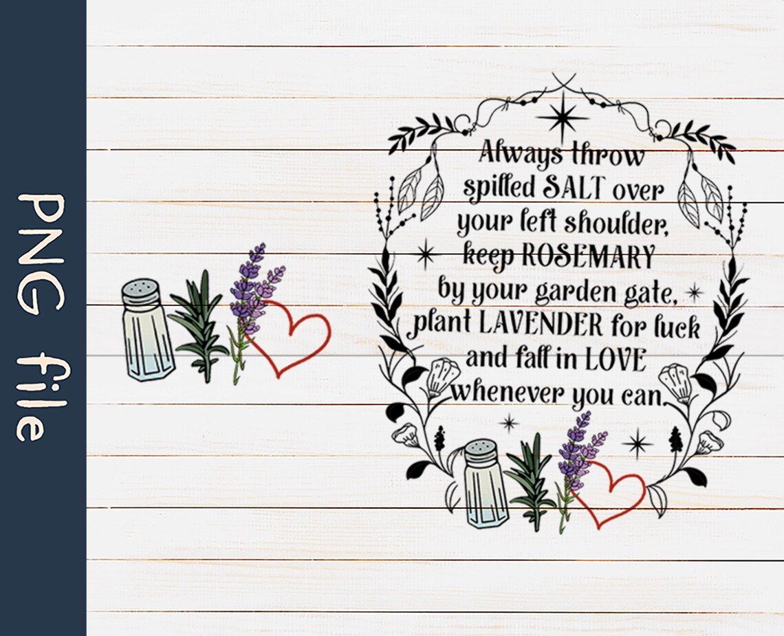 Practical Magic PNG File, Halloween Png, Salt Rosemary Lavender Love ...