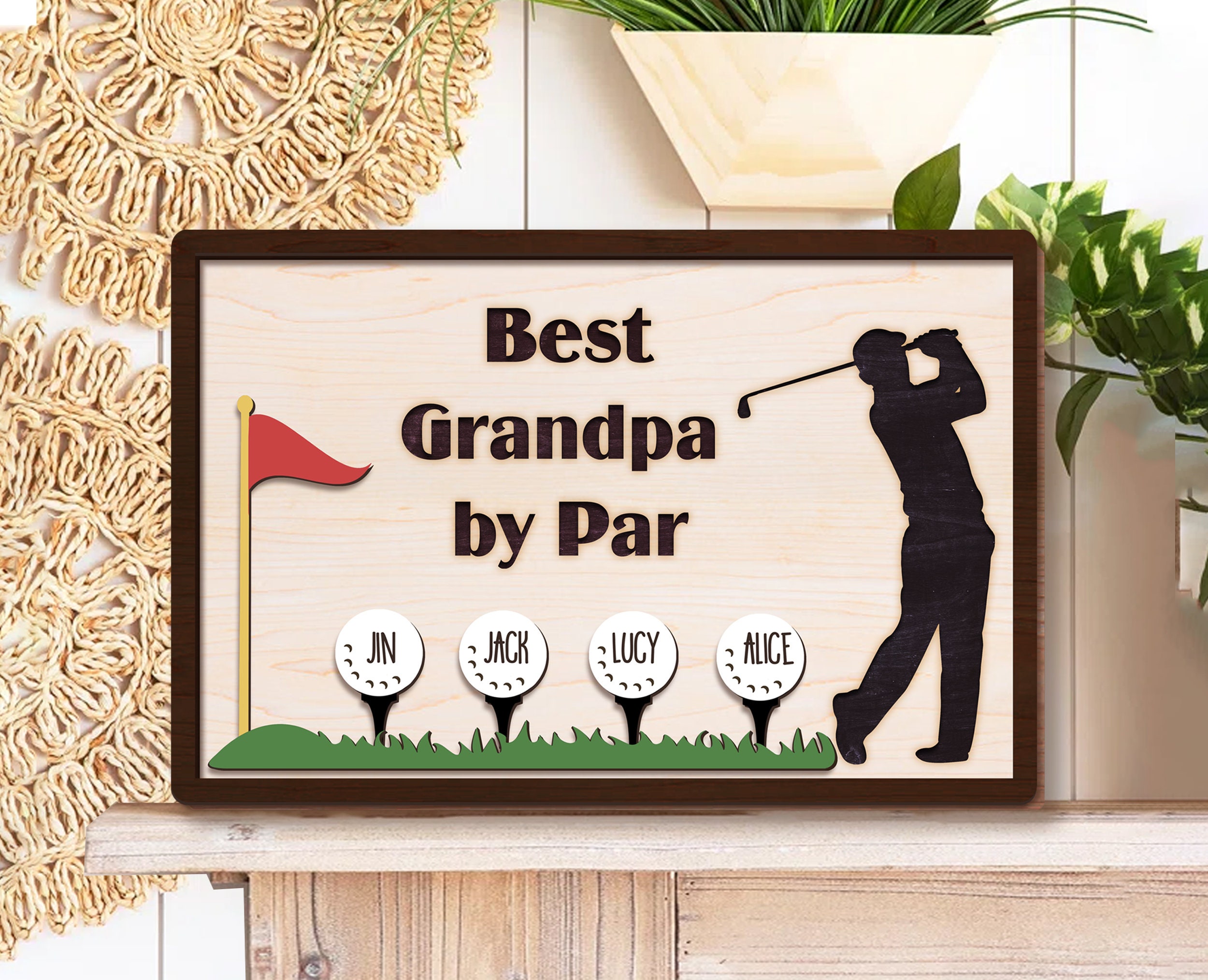 Personalized Best Grandpa by Par Sign SVG Golfer Sign Svg - Etsy