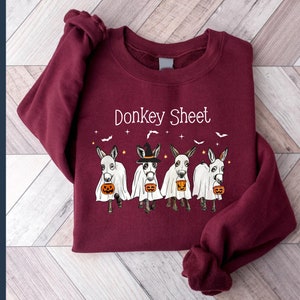 Donkey Sheet PNG, Ghost Donkeys Png, Funny Halloween Png, Donkey Lover ...