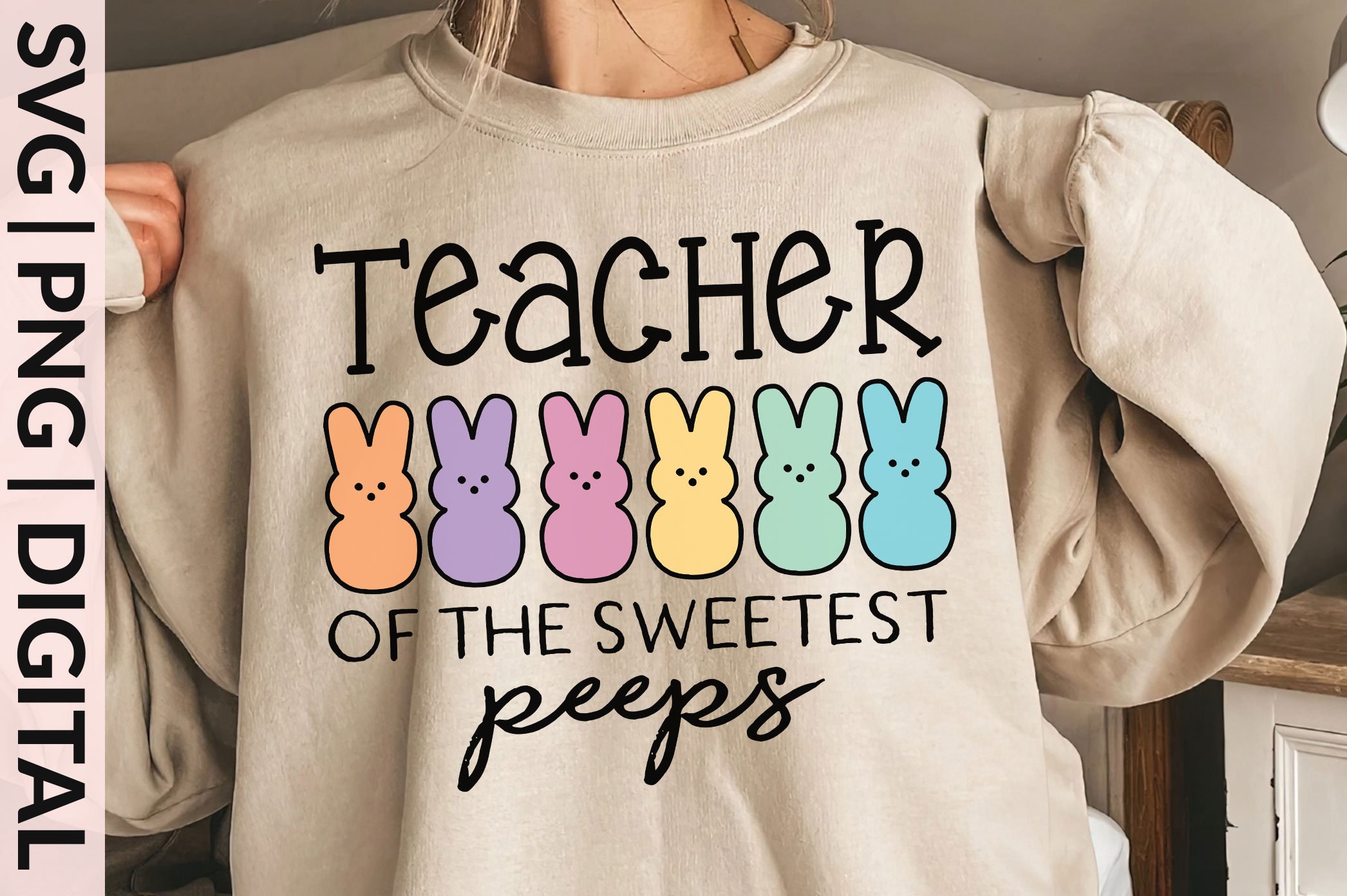 Teacher Sweetest Peeps SVG PNG Funny Easter Teacher Svg - Etsy