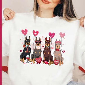 Doberman Valentine PNG, Valentine Dog Png, Love Png, Doberman Mom Png ...