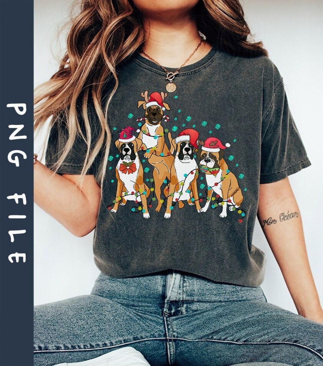 Christmas Boxer PNG, Christmas Png, Boxer Png, Dog Christmas Png, Boxer ...