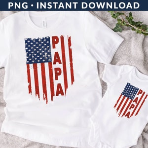 Papa Flag PNG File, Father's Day Png, Dad Flag Png, American Dad Flag ...