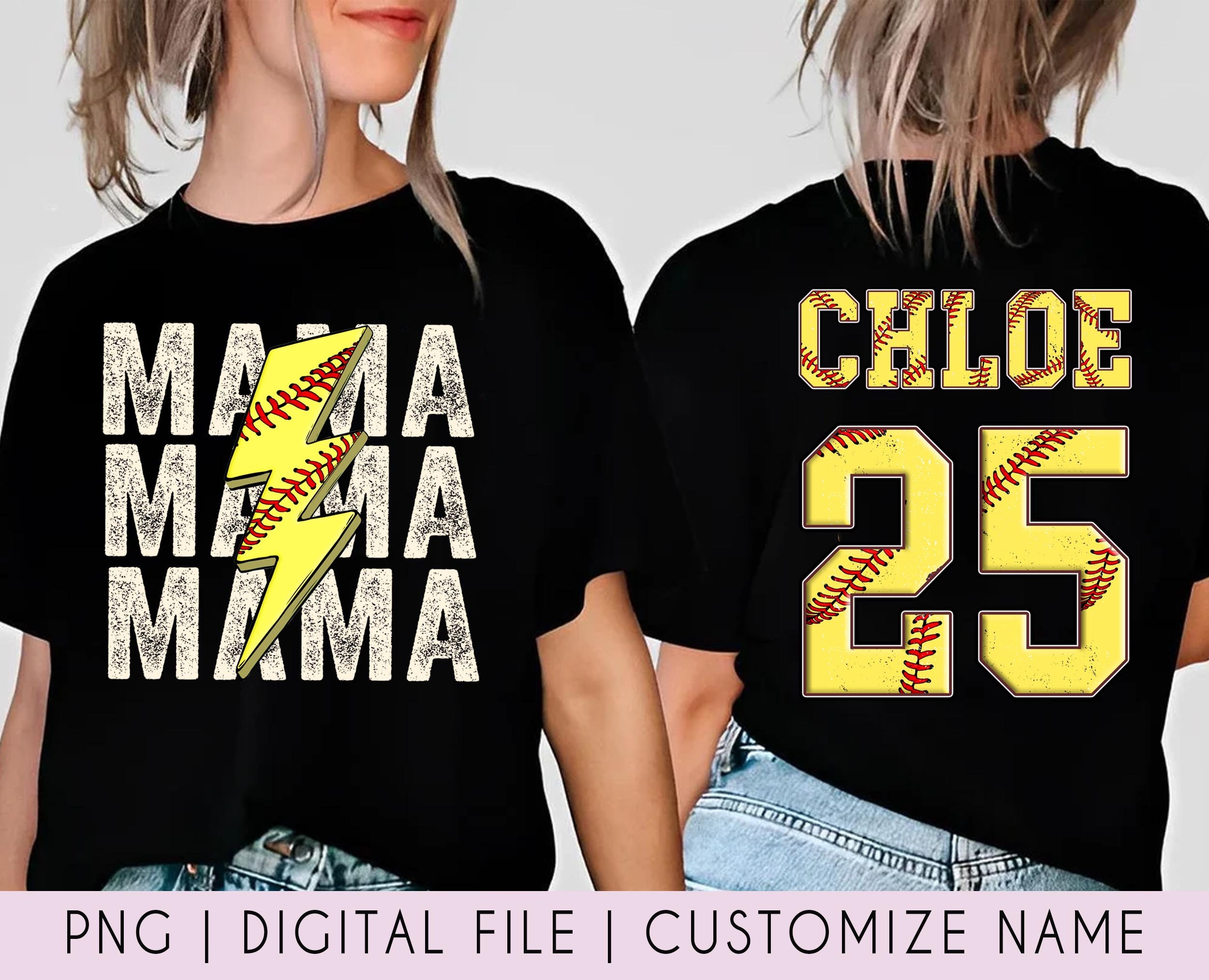 Personalized Softball Mama PNG File, Custom Game Day Softball Mom Png ...