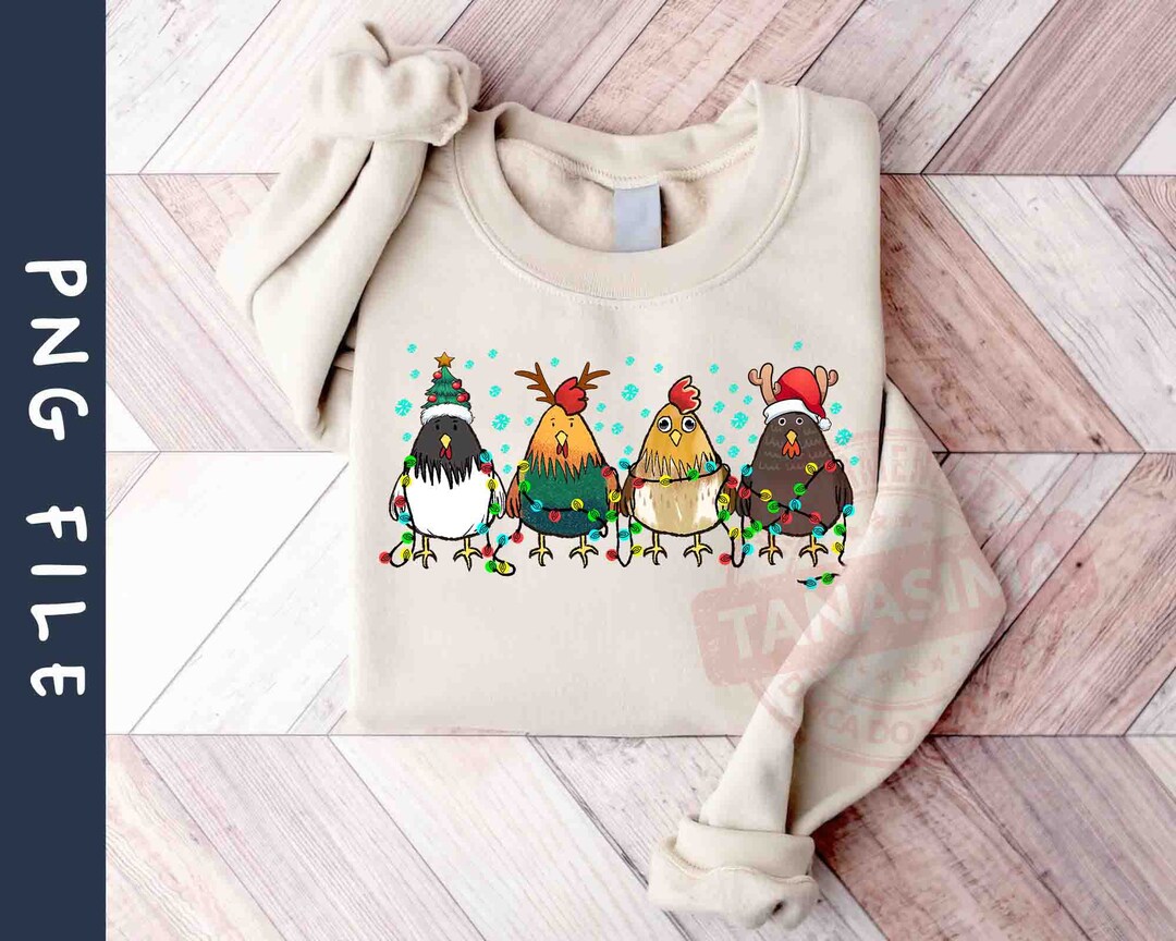 Christmas Chickens PNG, Christmas Animal Png, Chicken Christmas Png ...