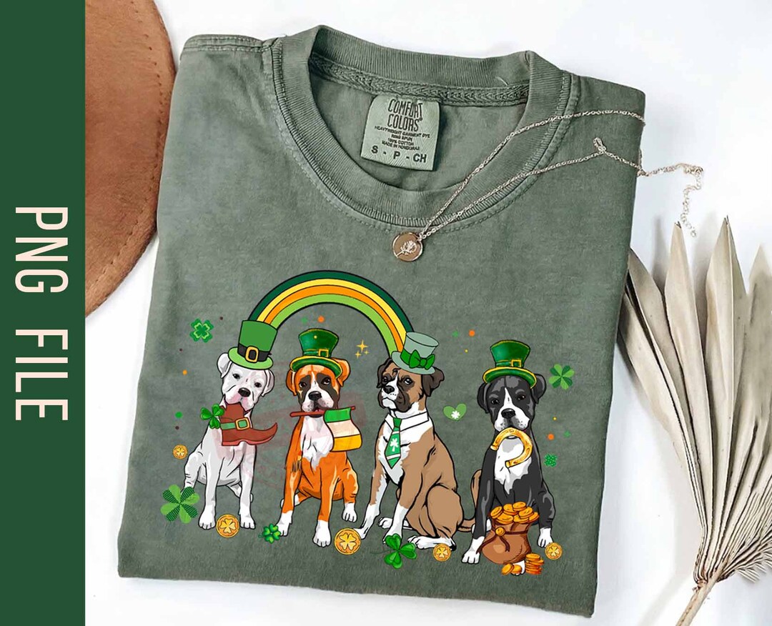 Boxer St Patricks Day PNG, Shamrock Png, Boxer Lover Png, Lucky Png ...