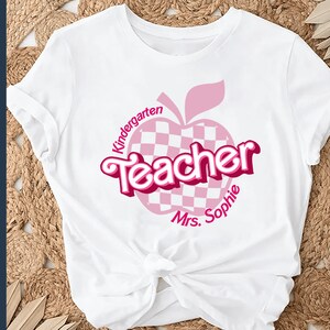Personalized Teacher Grade PNG, Custom Teacher Name Png, Retro Teacher ...