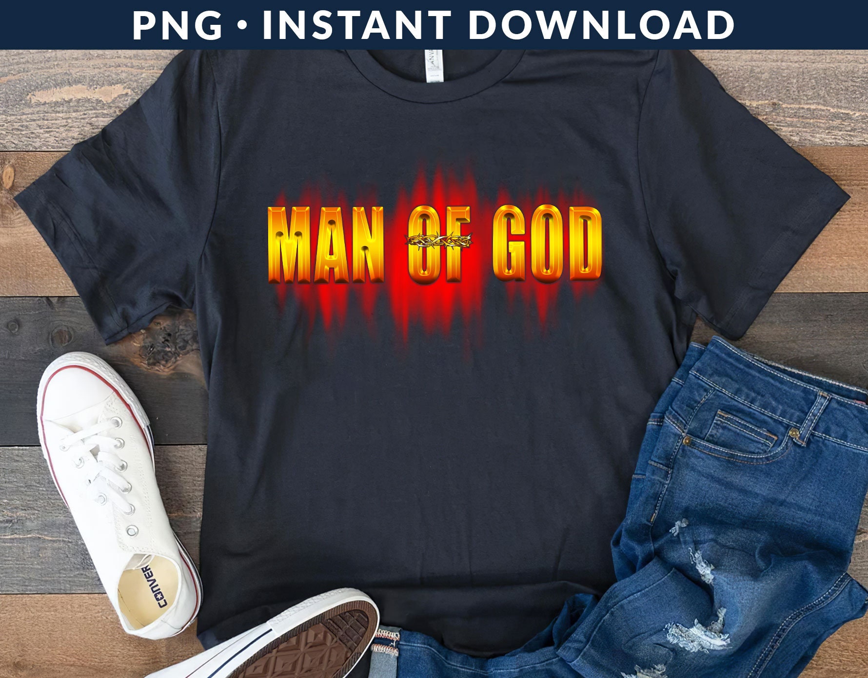 Man of God PNG File Christian Dad Png Father's Day Shirt - Etsy