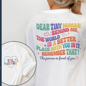 Dear Tiny Human Behind Me SVG PNG File, Teacher Appreciation Svg, Inspirational Teacher Svg ...