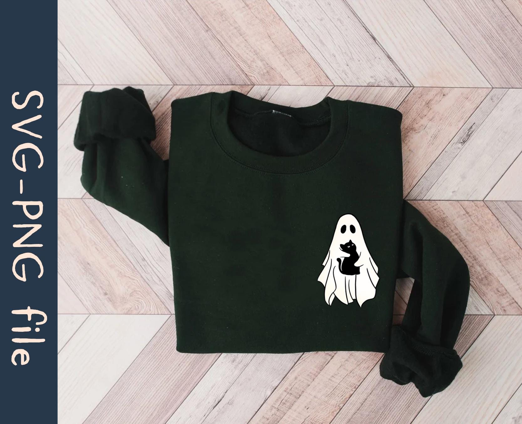 Spooky Ghost SVG PNG File, Cute Ghost Svg, Funny Halloween Svg, Boo Svg ...