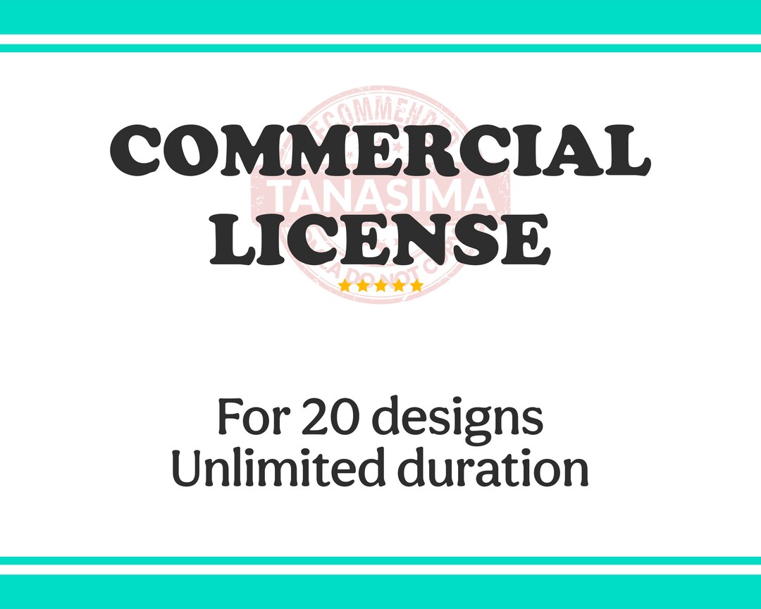 Perpetual Commercial License for 20 Designs - Etsy