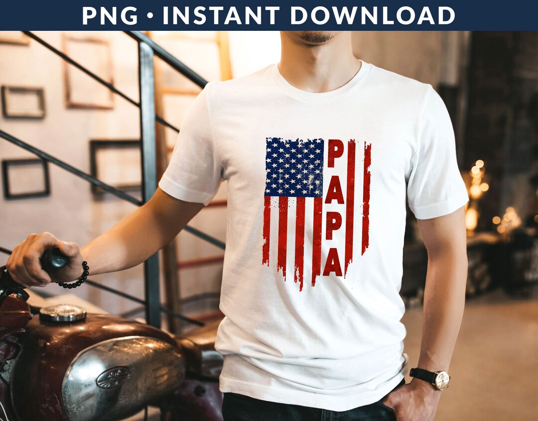 Papa Flag PNG File, Father's Day Png, Dad Flag Png, American Dad Flag ...
