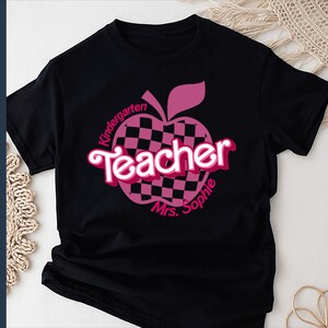 Personalized Teacher Grade PNG, Custom Teacher Name Png, Retro Teacher ...