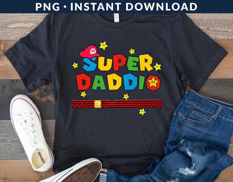 Super Daddio PNG File Funny Dad Shirt Png Father's Day - Etsy