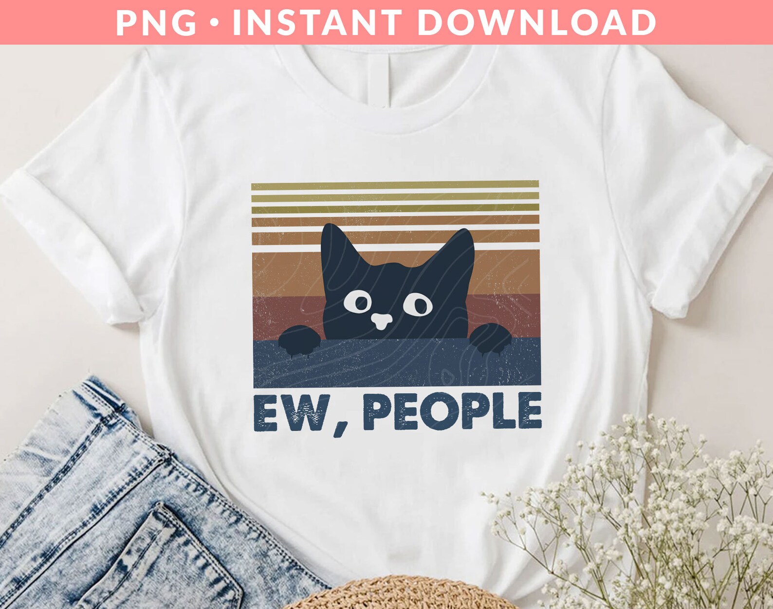Ew People PNG Funny Cat Png Black Cat Png Sarcastic Png - Etsy