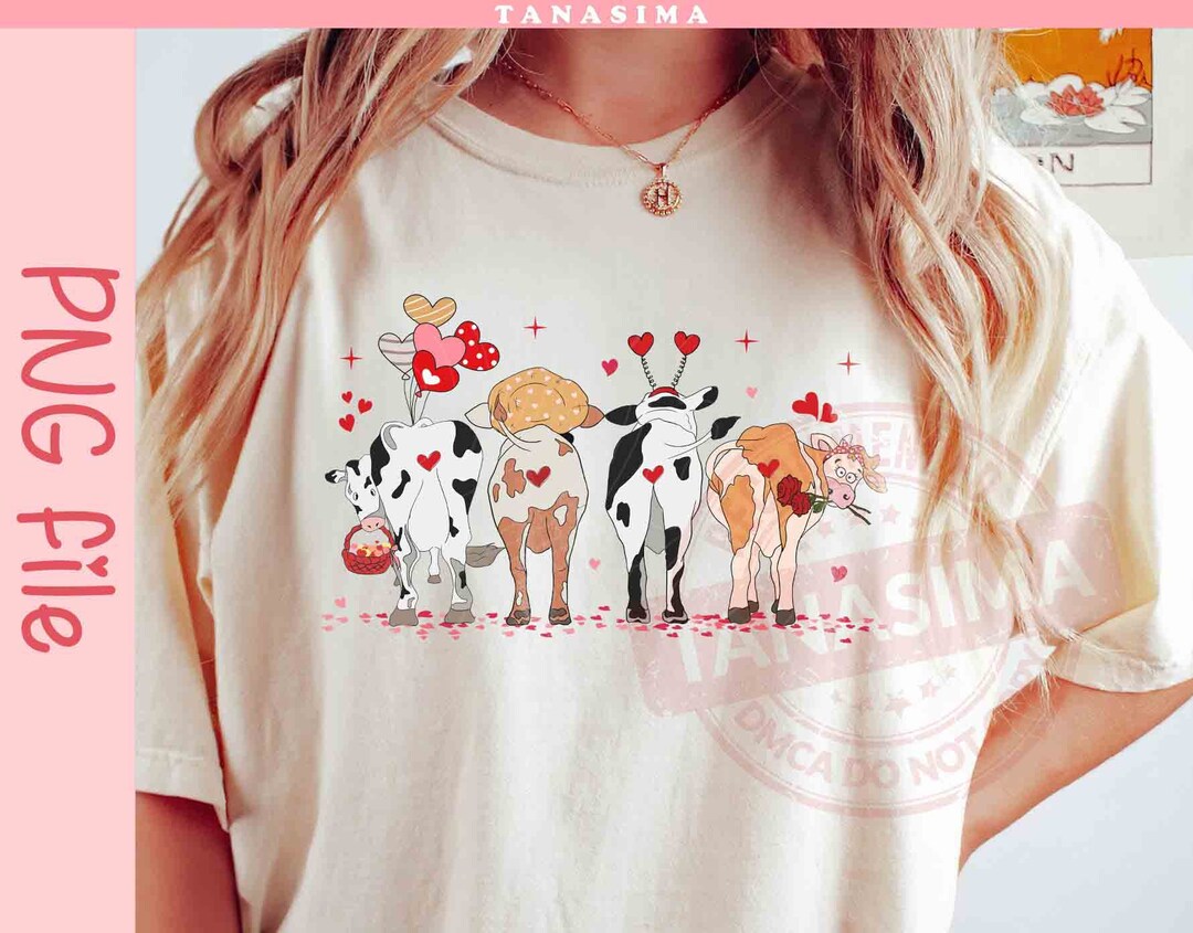 Funny Valentine Cow PNG, Valentines Day Png, Love Png, Cow Lover Png ...