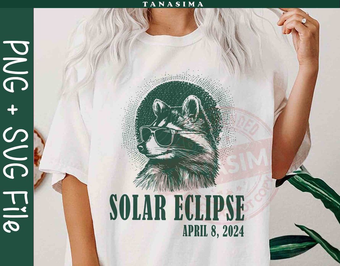 Total Solar Eclipse SVG PNG, Funny Raccoon Svg, Totality Svg, April 8 ...