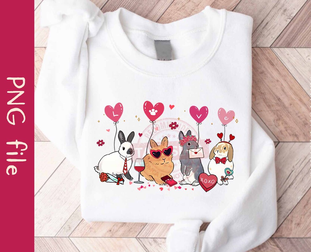 Valentine Bunny PNG, Rabbit Valentine Png, Valentines Day Png, Bunny ...