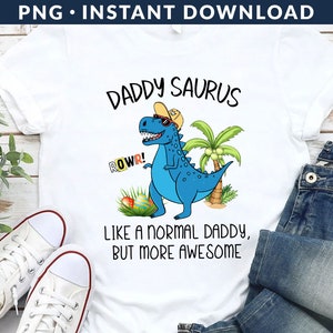 Daddysaurus PNG File, Retro Dadasaurus Png, Funny Father's Day Shirt ...