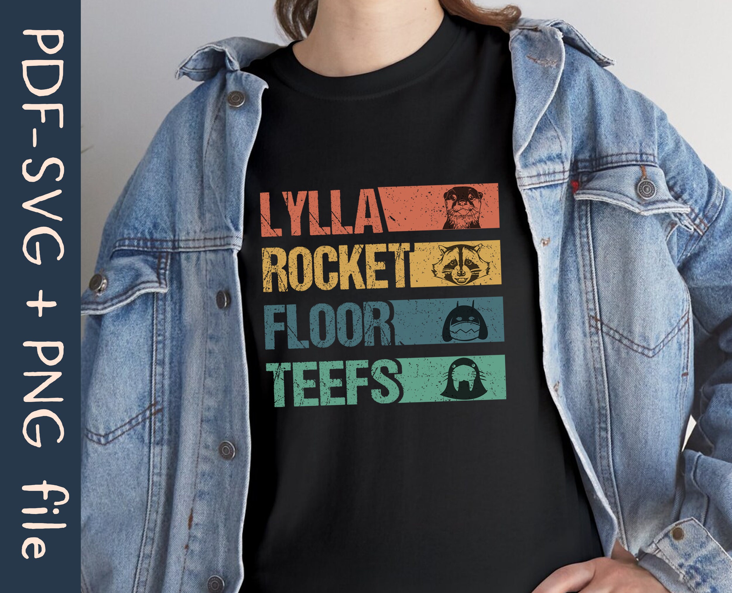 Retro Lylla Rocket Floor Teefs SVG PNG File Retro GOTG Shirt - Etsy ...
