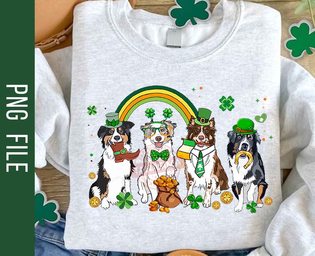 Australian Shepherd St Patricks Day PNG, Shamrock Png, Dog Lover Png ...