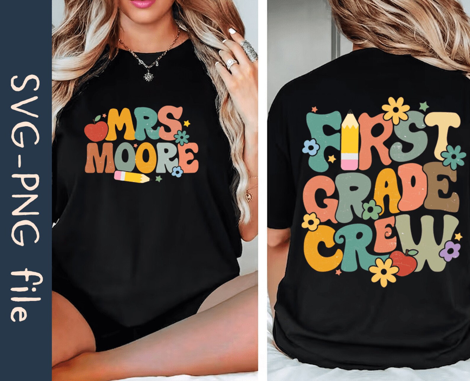 Personalized Teacher Grade PNG, Custom Teacher Name Png, First Day of ...