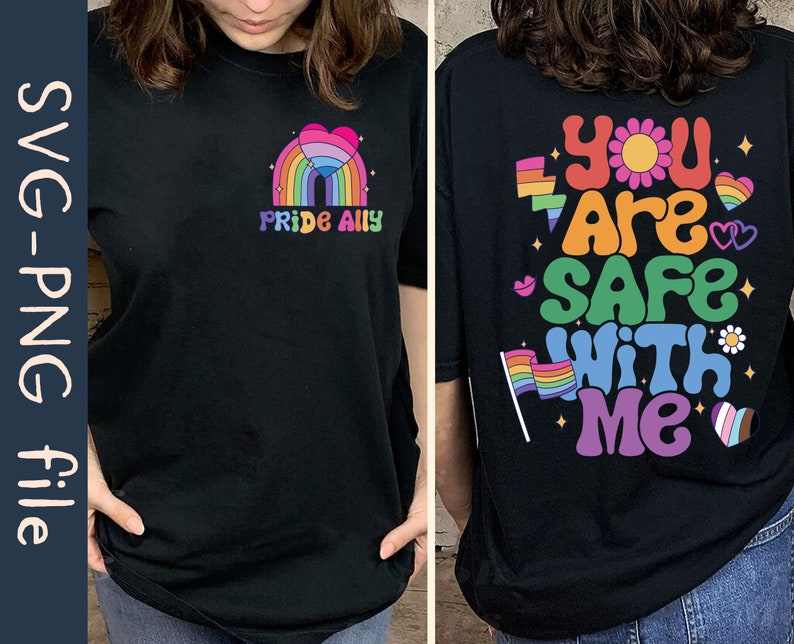You Are Safe With Me SVG PNG File Lgbt Rainbow Svg LGBTQ - Etsy