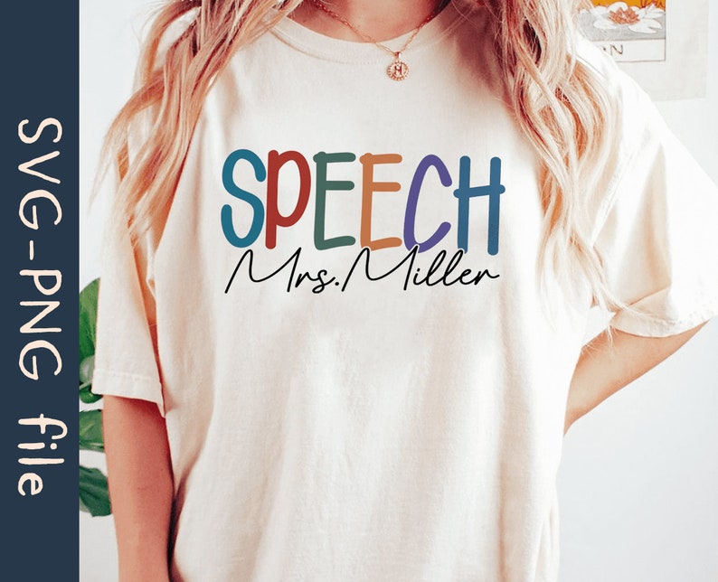 Personalized Speech SVG PNG File, Custom Speech Therapist Svg, SLP Svg ...