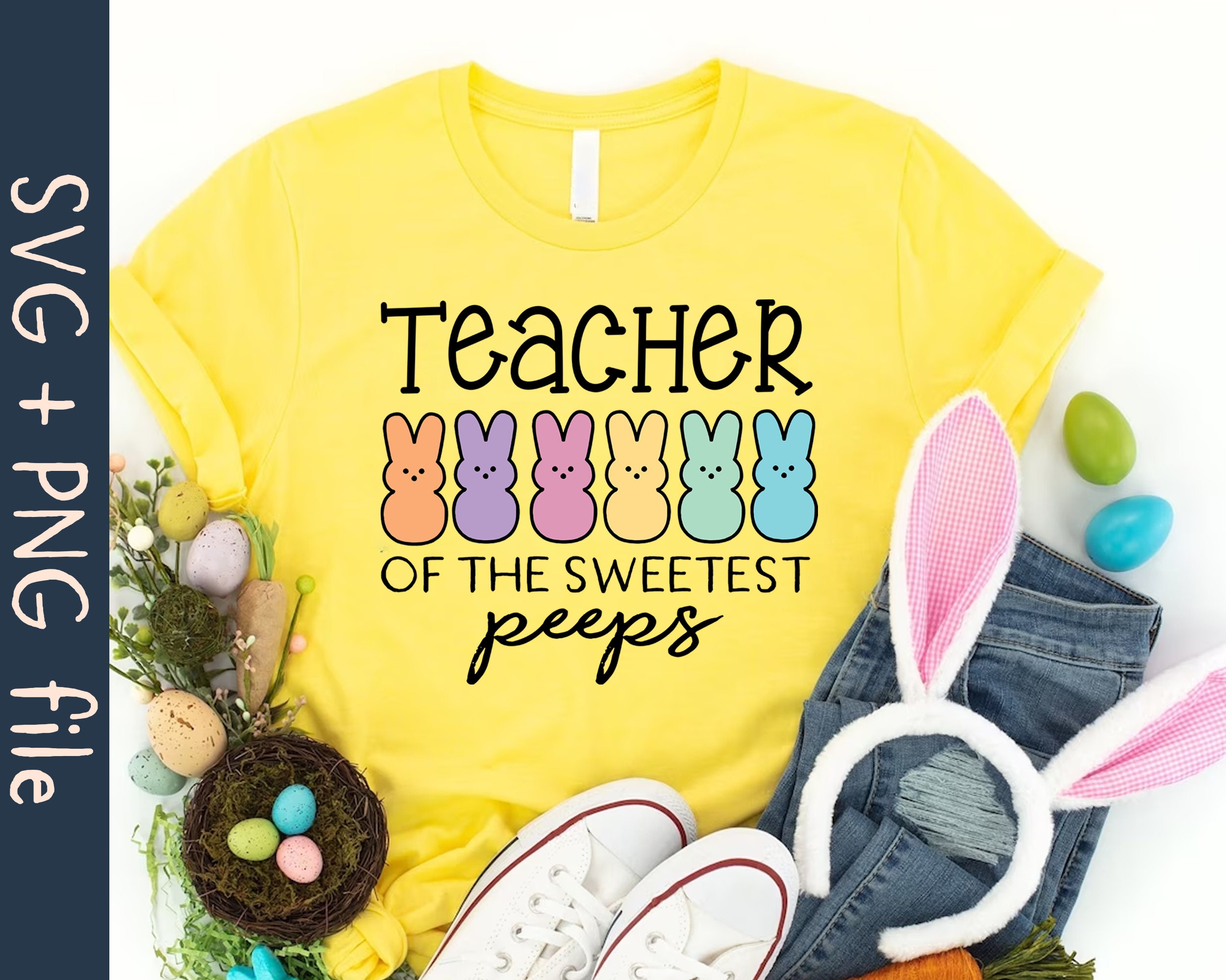 Teacher Sweetest Peeps SVG PNG Funny Easter Teacher Svg - Etsy